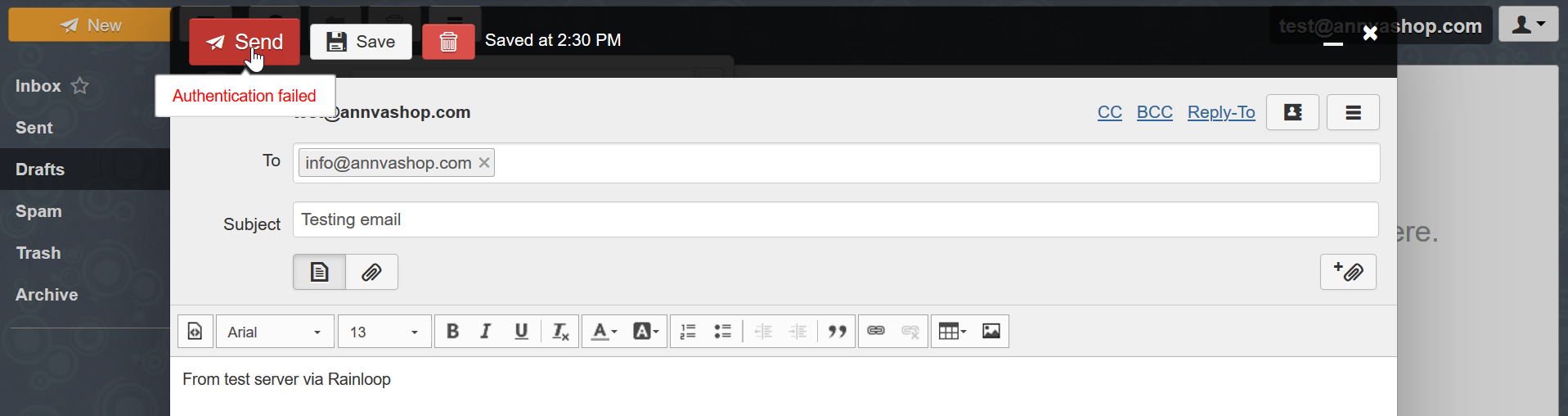 Rainloop - cannot login as user - authentication failed · Issue #2014 · RainLoop/rainloop ...