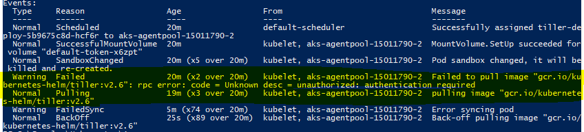 Tiller Pod Shows Status Of Imagepullbackoff In Aks · Issue 66 · Azureaks · Github