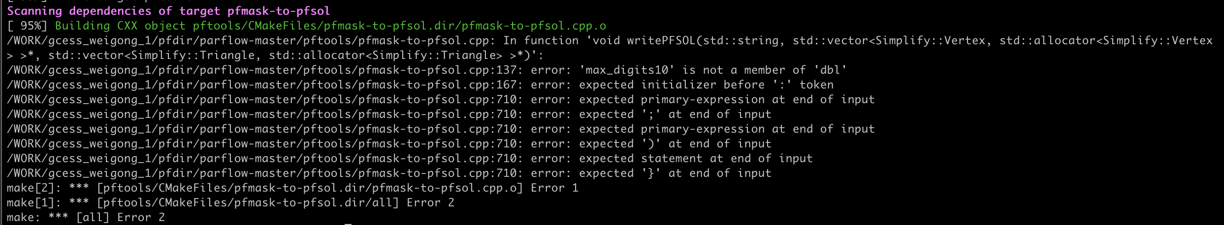 Errors in make · Issue #299 · parflow/parflow · GitHub