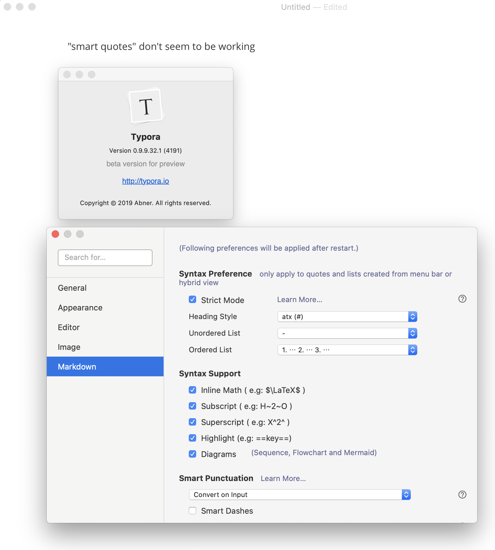 Smart Quotes Dont Work On Mac · Issue 3334 · Typora Typora Issues · Github