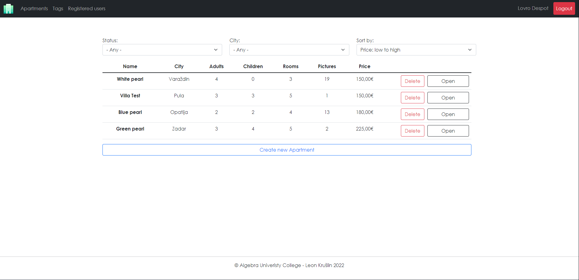 GitHub - L3N1X/ApartmentsApplication-RWA-Project: Project for "Deveopment of web applications ...