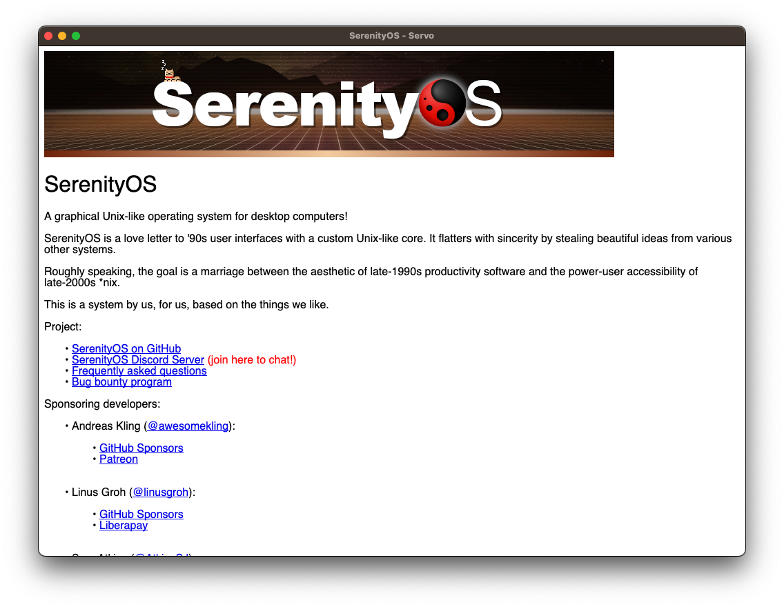 element is not rendered as bold in serenityos homepage · Issue #29818 · servo/servo · GitHub