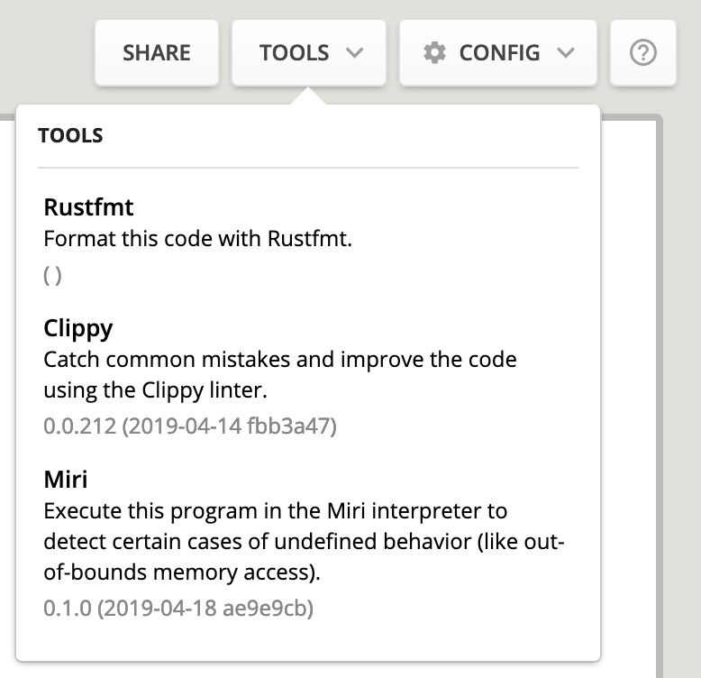 Rustfmt Has Lost Its Version String · Issue 437 · Rust Langrust Playground · Github