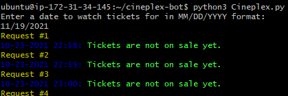 GitHub - leonardbonfils/cineplex-bot: Always be the first to buy movie premiere tickets in Canada