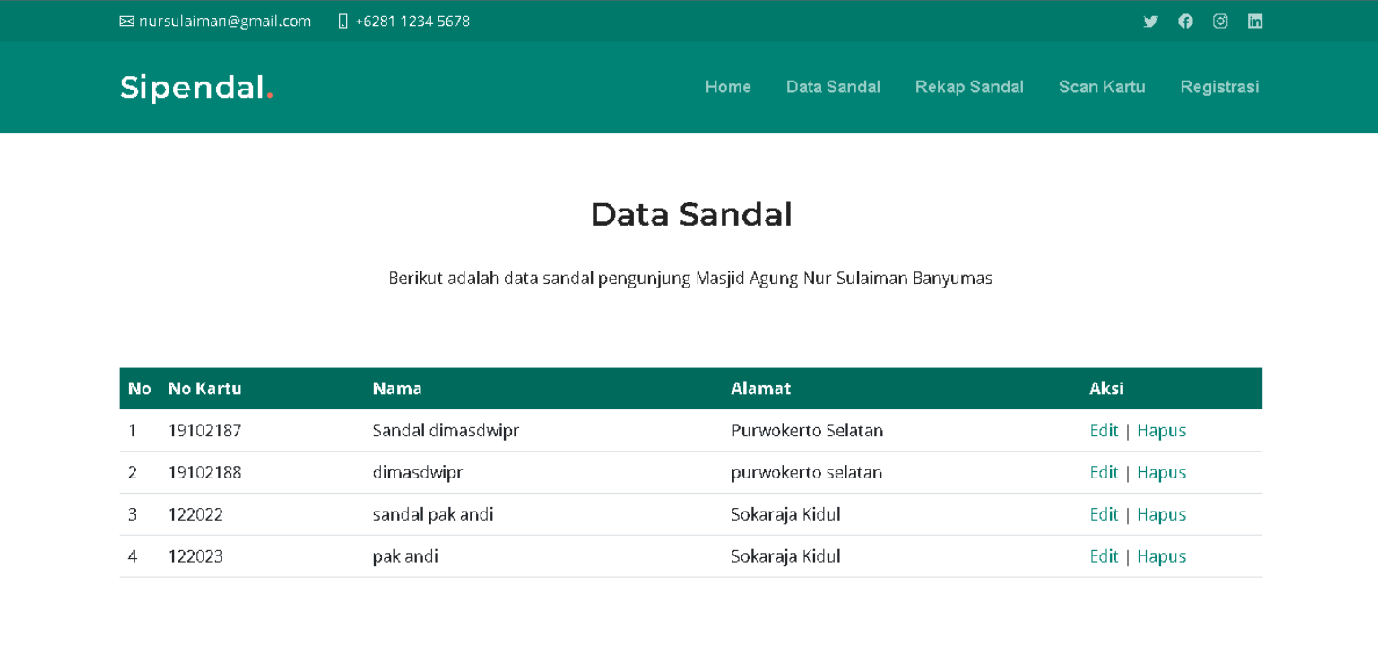 GitHub - dimasdwipriyono/sipendal: Sipendal merupakan sistem penitipan sandal digital pada ...