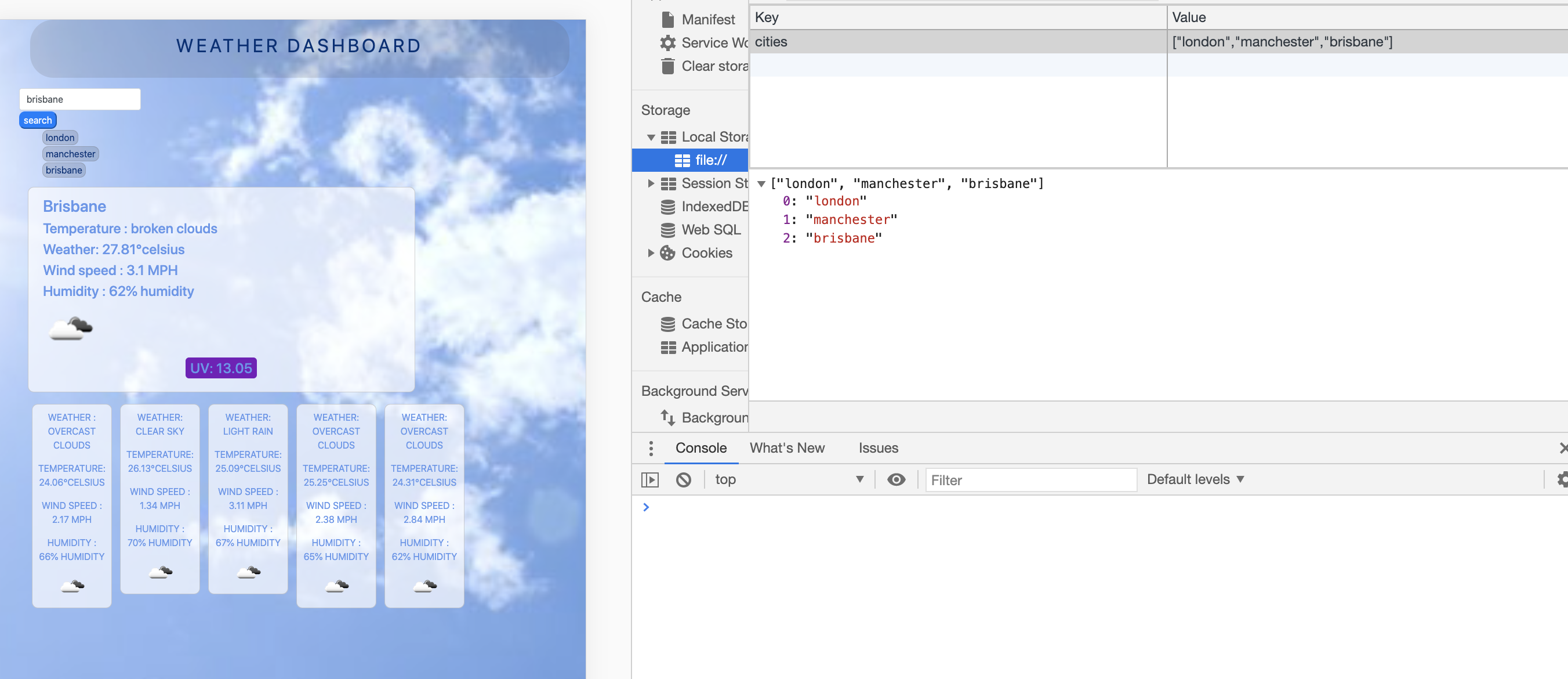 GitHub - je33ica/week-6-Weather-Dashboard-: A weather dashboard that will run in the browser ...