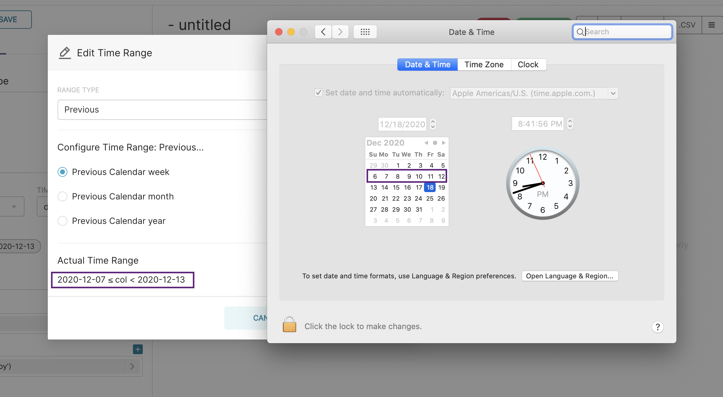 [explore]customize previous calendar week time range · Issue #12141 ...