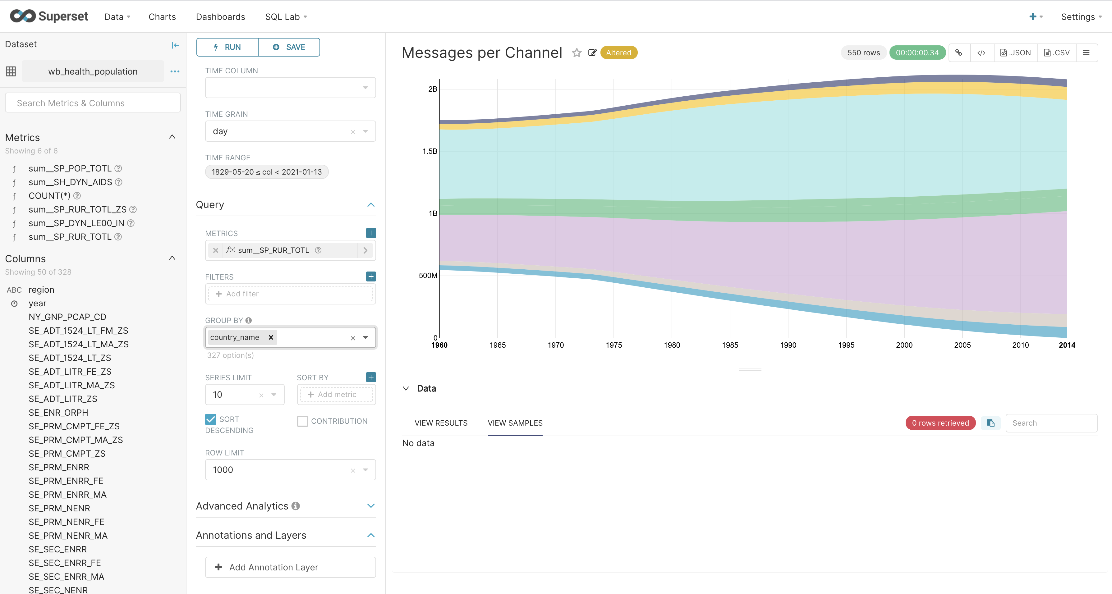 Sample View Data Section Shows No Data Of New Samples Dataset · Issue 12504 · Apachesuperset