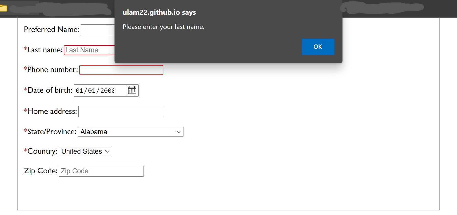 GitHub - Ulam22/CS321_FormValidation: Group 3 Form Validation Project