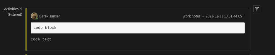 [Broken Website] Code Blocks in ServiceNow · Issue #10720 · darkreader/darkreader · GitHub
