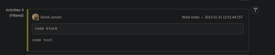 [Broken Website] Code Blocks in ServiceNow · Issue #10720 · darkreader/darkreader · GitHub