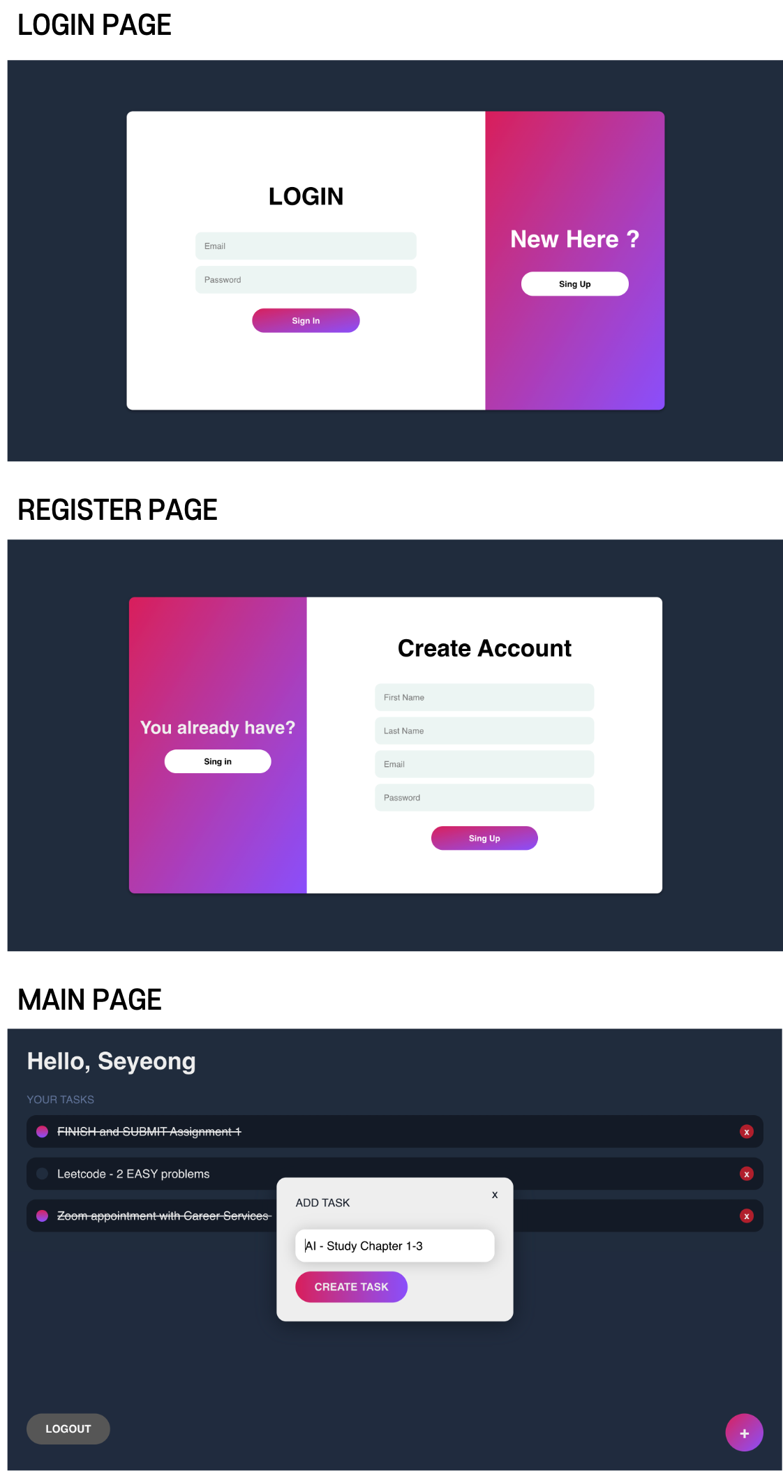 GitHub - seyeongpark/todo-mern-client: Description : https://seyeong-park.herokuapp.com/project/todo