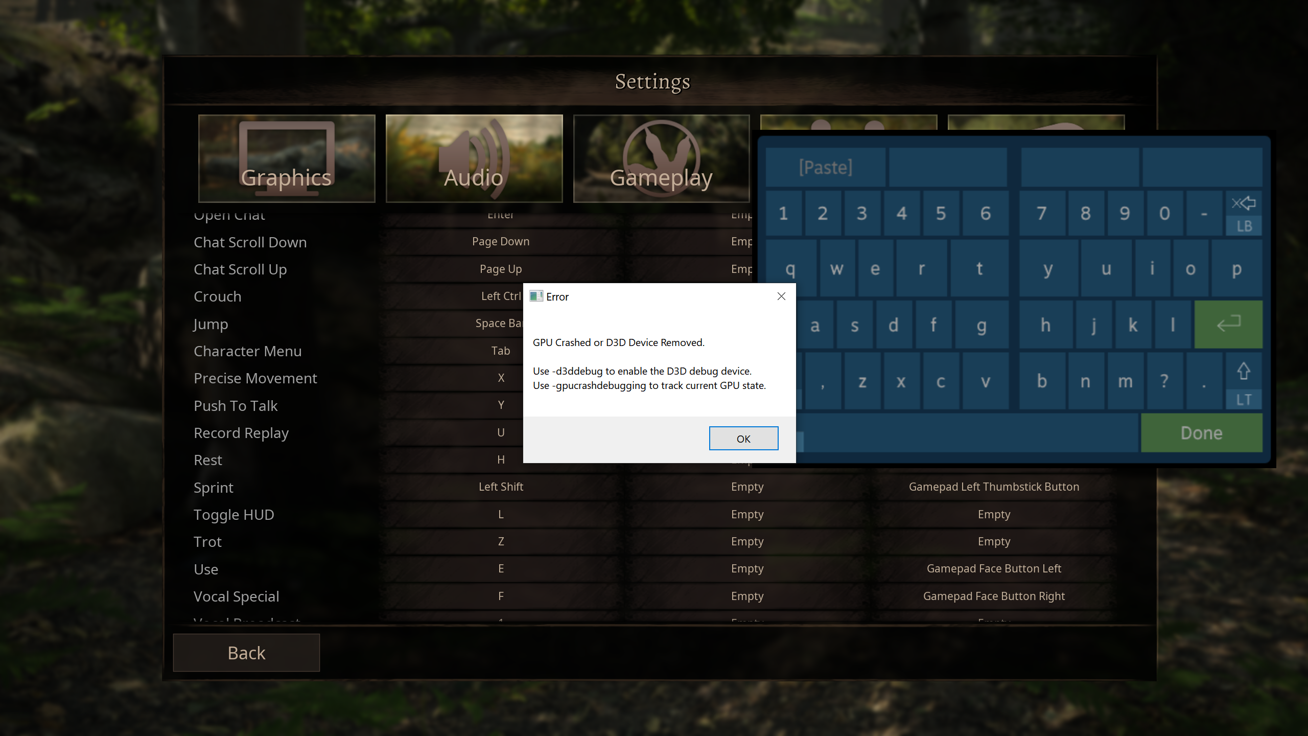 Game crashing when trying to map keys to a controller. · Issue #2766 · Alderon-Games ...