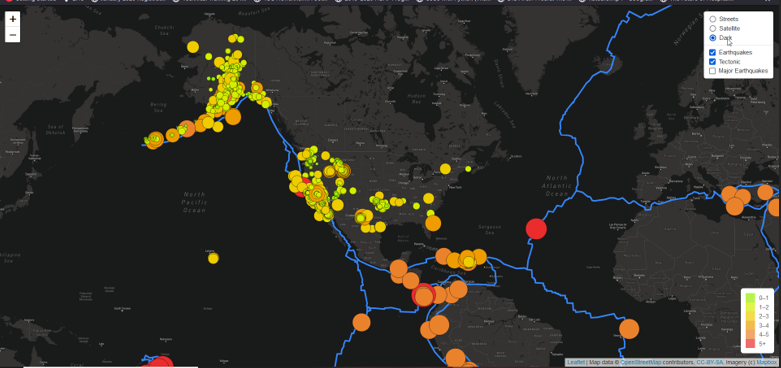 GitHub - aolayeye/Mapping_Earthquakes: Mapping earthquakes GeoJSON data with Mapbox API, Leaflet ...
