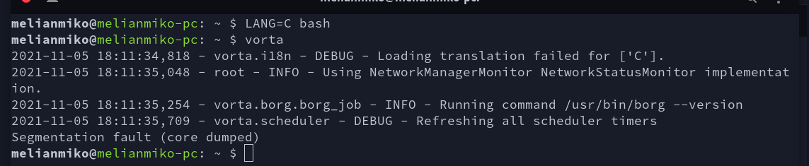 Segmentation error with Python 3.10 · Issue #1094 · borgbase/vorta · GitHub