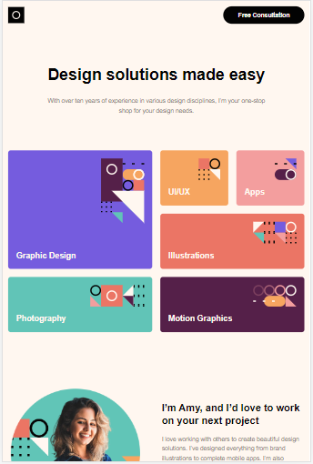 GitHub - Val971/Amy-Single-page-design-portfolio