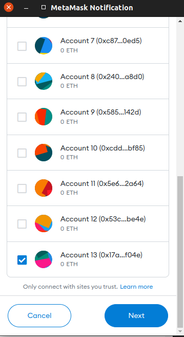 [Bug]: Permissions request: account selection screen has odd overlaps · Issue #13506 · MetaMask ...