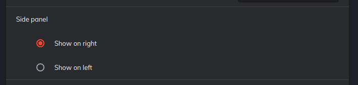 Hide side panel option from settings appearance page · Issue #25689 ...