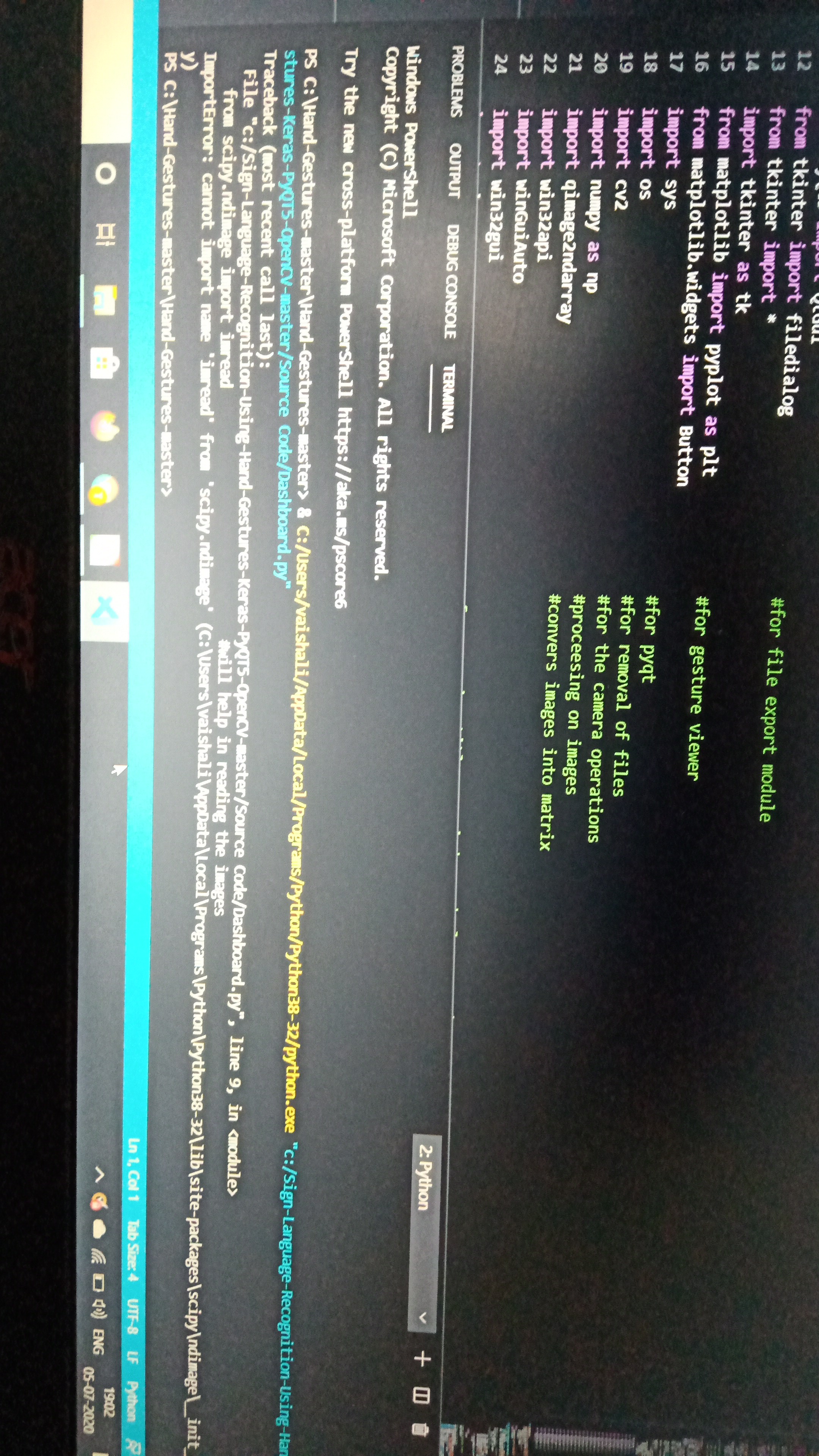 Dashboard Not Opening · Issue 15 · Shadabsk Sign Language Recognition Using Hand Gestures Keras