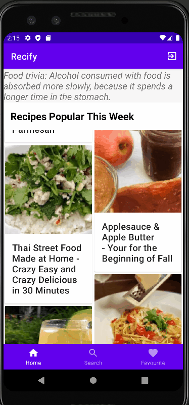 GitHub - puru888/Recify: In this project I have used the Spoonacular ...