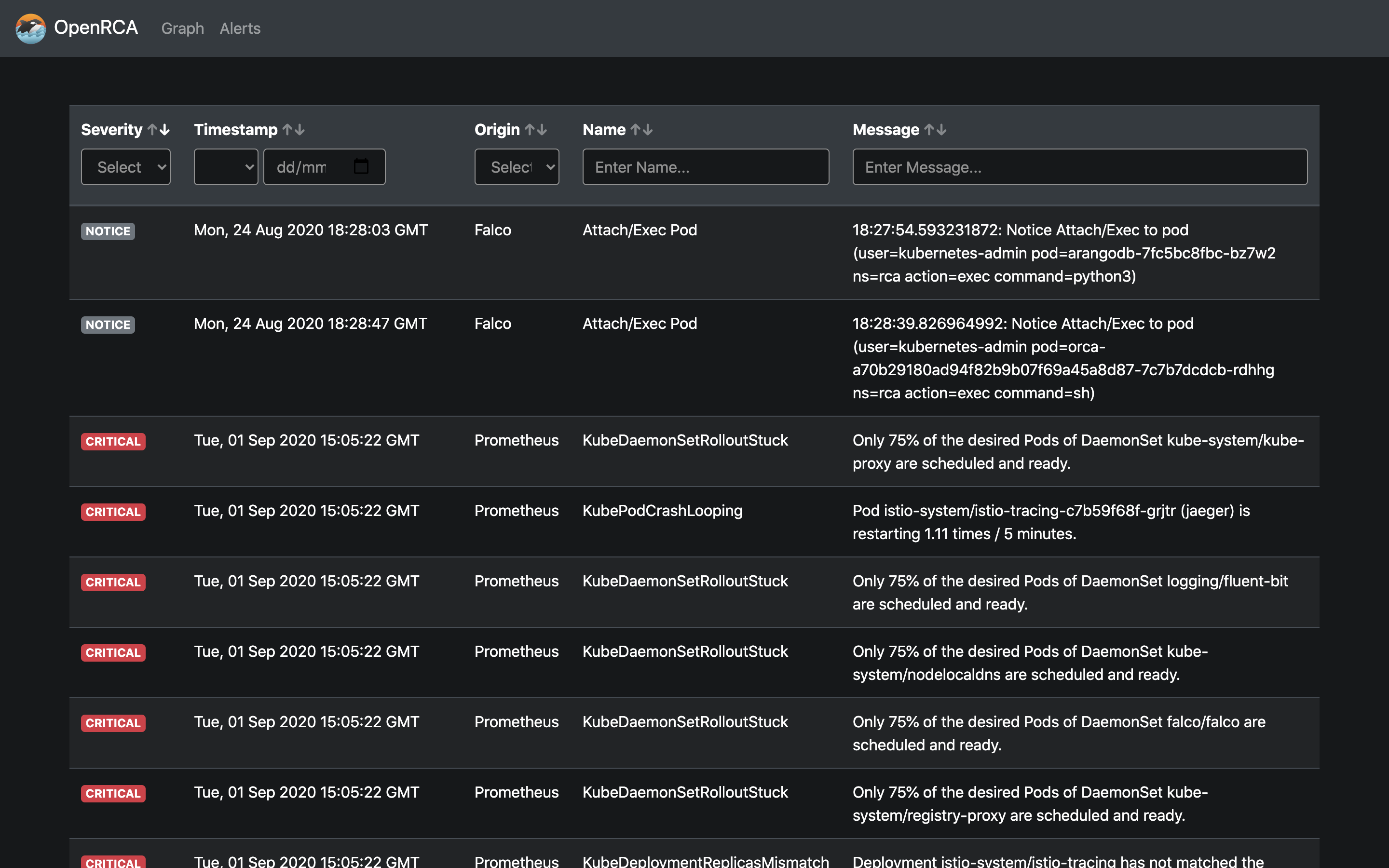 MVP detailing · Issue #65 · openrca/orca-ui · GitHub