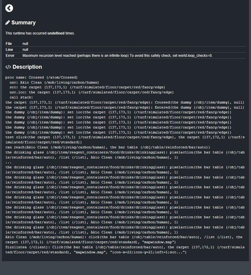 can_reach recursion runtime · Issue #6875 · goonstation/goonstation ...