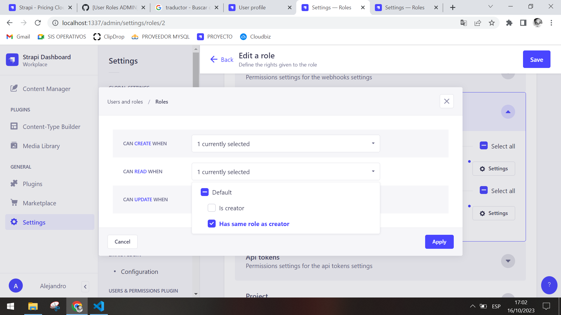 [User Roles ADMIN] · Issue #18465 · strapi/strapi · GitHub