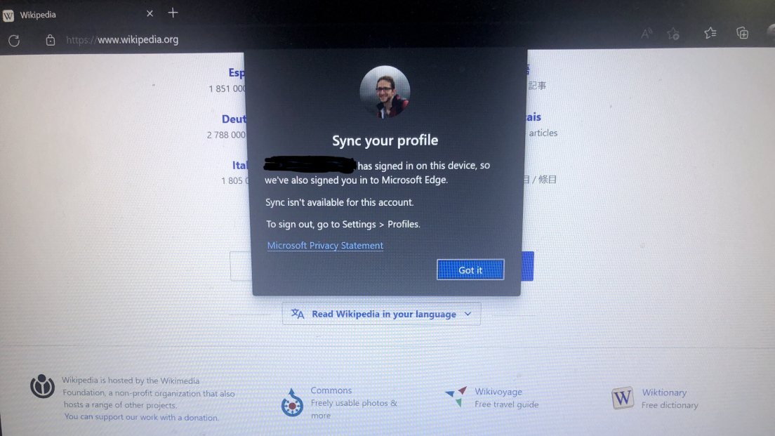 Sync Your Profile Pop Up On Windows When Using Edge · Issue 1842 · Seleniumbaseseleniumbase