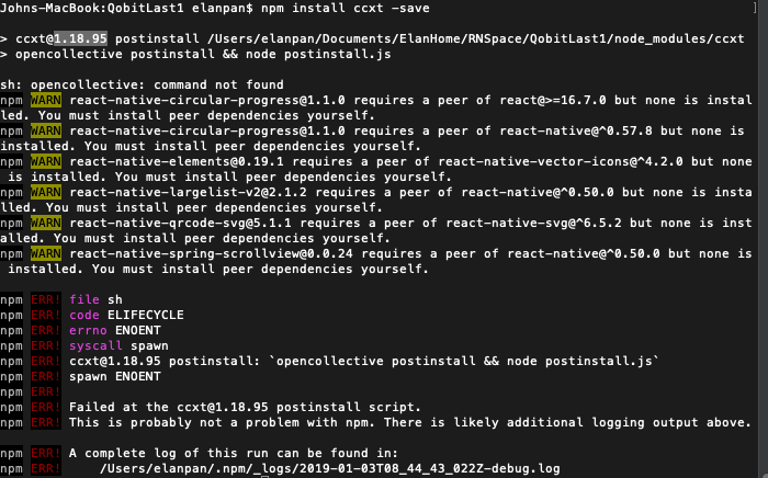 sh: opencollective: command not found when install by npm · Issue #4426 · ccxt/ccxt · GitHub
