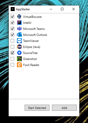 GitHub - NiallBegley/AppStarter: AppStarter lets you batch start a list of Windows applications