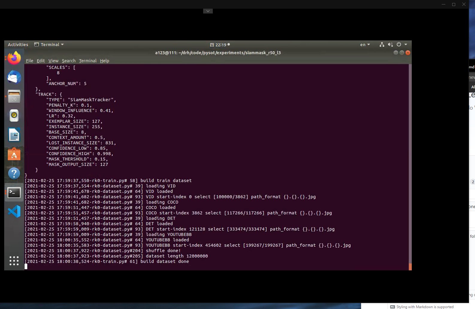 what about stop at 'build dataset done'... · Issue #501 · STVIR/pysot · GitHub