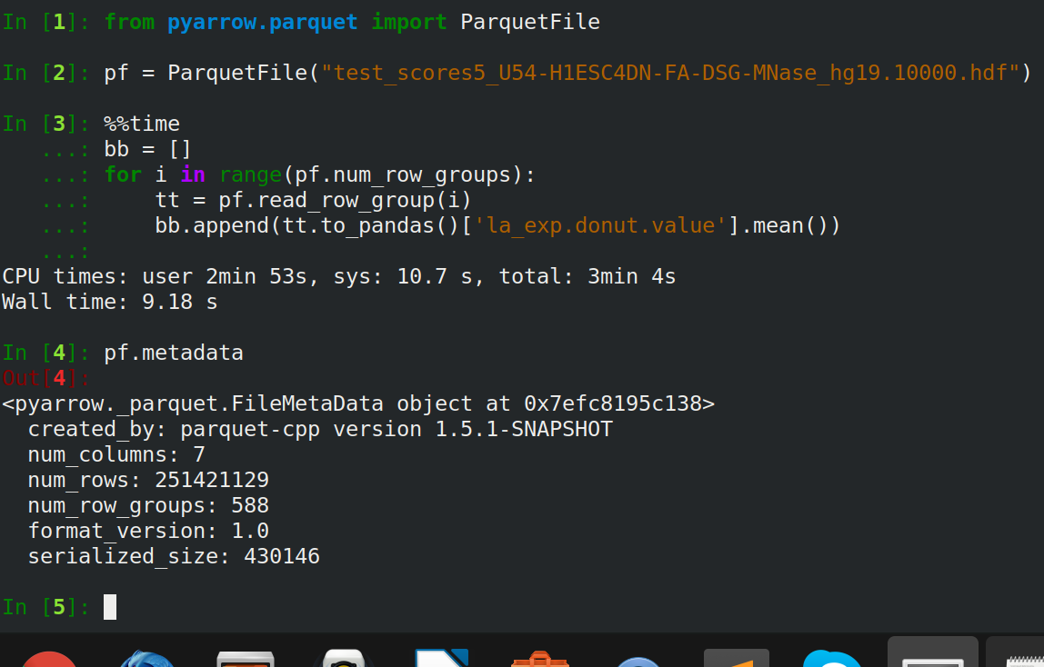 dotfinder: searching for efficient dump for the scored pixels - cooler, hdf, parquet, etc ...