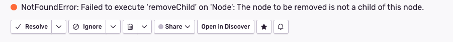 Failed to execute 'removeChild' on 'Node': The node to be removed is not a child of this node ...