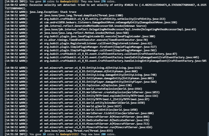 player velocity error · Issue #592 · andrei1058/BedWars1058 · GitHub