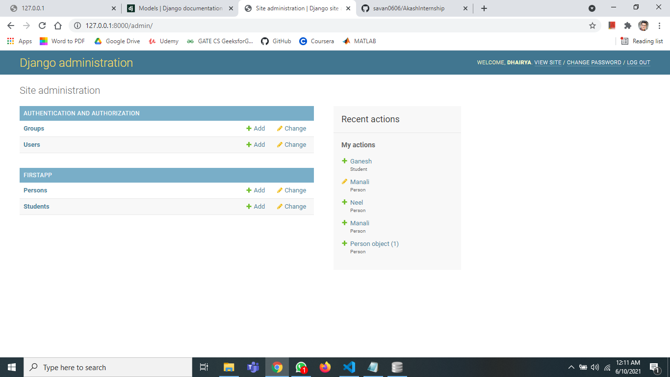 GitHub - Dhairya77/15-Days-Internship: Django Framework