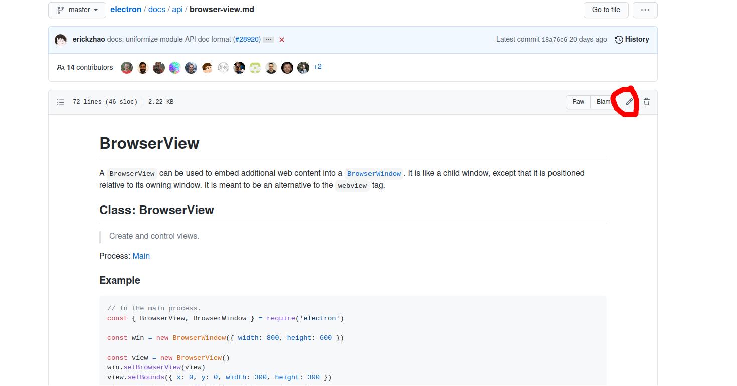 [Doc Error]: the sample code in the "Electron - BrowserView" Chinese documentation was ...