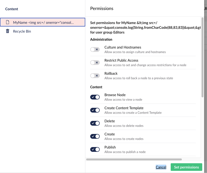Cancel Content Node Permissions Settings does not reset form · Issue #10778 · umbraco/Umbraco ...