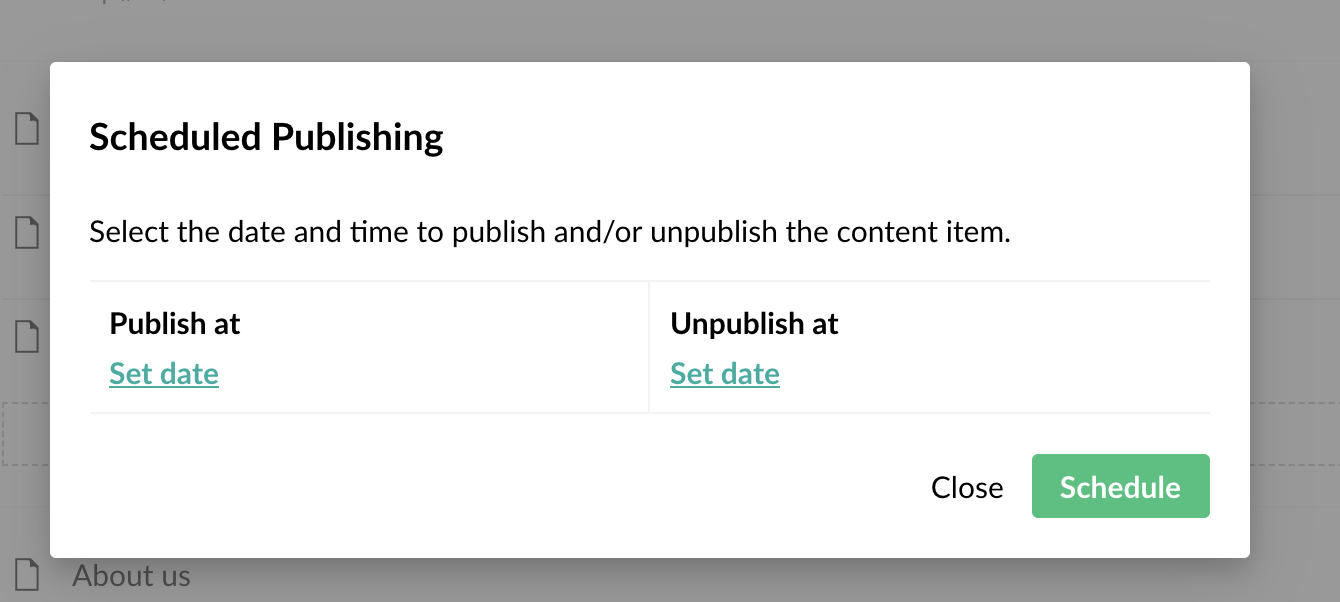 Turn set date button into a discrete action. · Issue #4669 · umbraco/Umbraco-CMS · GitHub