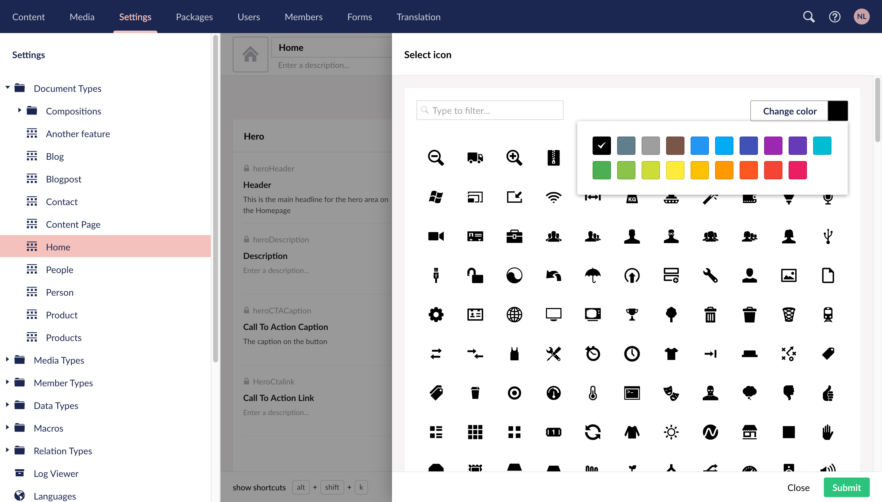 Create Color Picker Overlay for DocumentType Icon · Issue #7455 ...