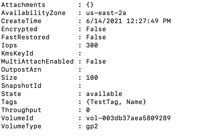 Get-EC2volume -name attribute and EC2 Console · Issue #221 · aws/aws-tools-for-powershell · GitHub