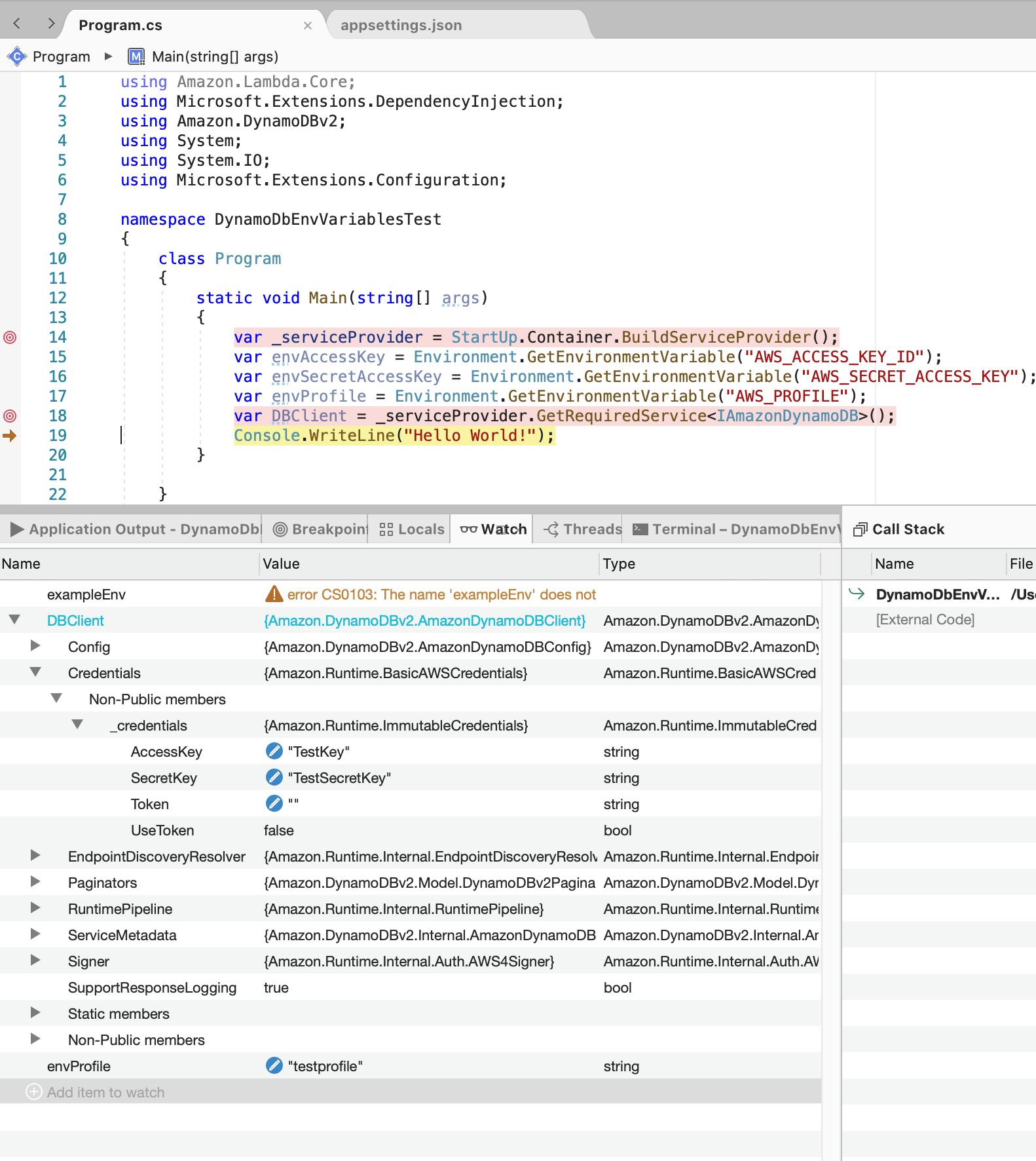 Configuration Manager and Dependency Injection not working as expected. · Issue #1717 · aws/aws ...