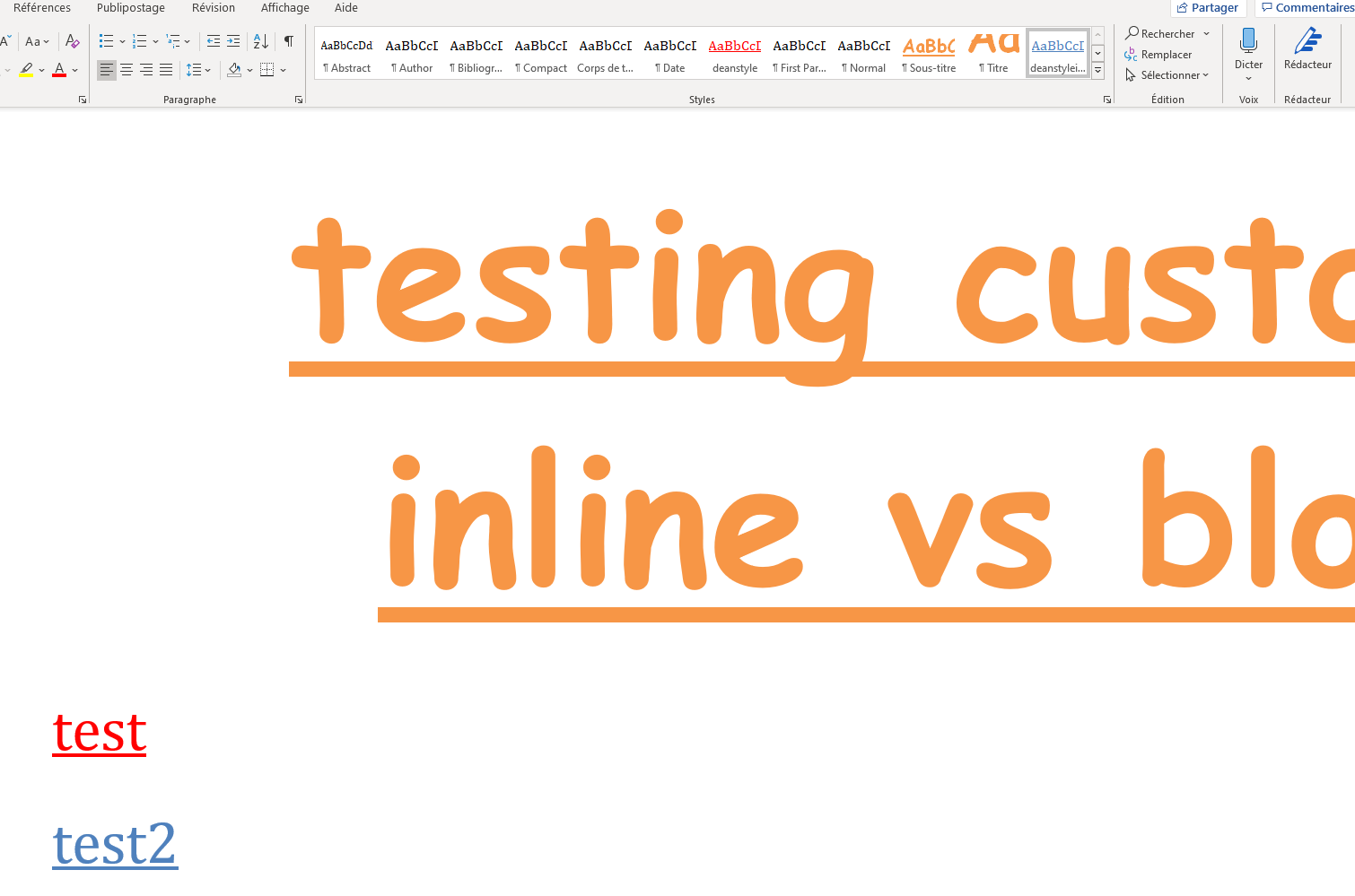 custom-style in docx only works for block-level text, does not work for ...