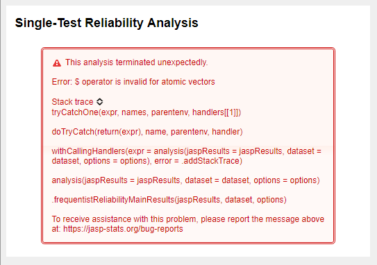 Error In Reliability · Issue 855 · Jasp Statsjasp Issues · Github 9215