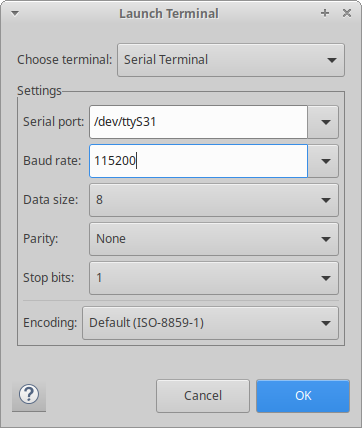 TM： The options for setting baud rate parameters are insufficient · Issue #307 · eclipse-cdt/cdt ...