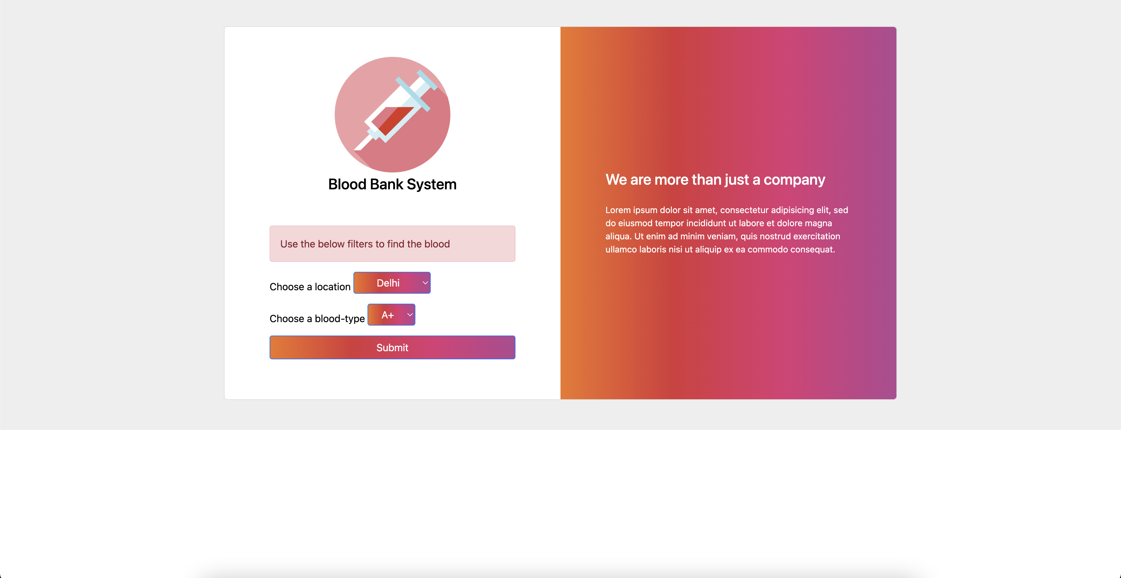 GitHub - oyeprashar/Blood-Bank-System