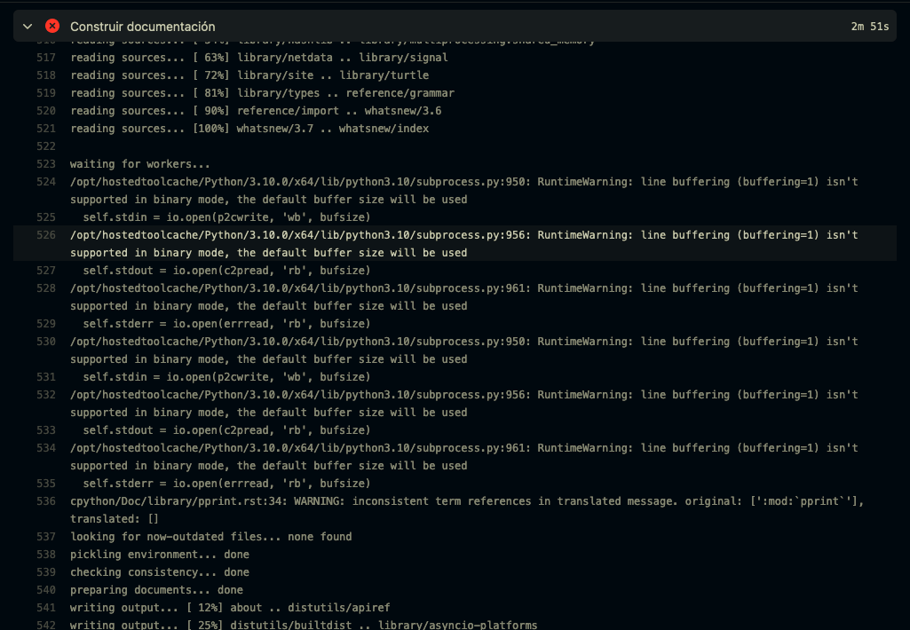 Ajustar detalles en 14 traducciones finalizadas · Issue #1372 · python/python-docs-es · GitHub