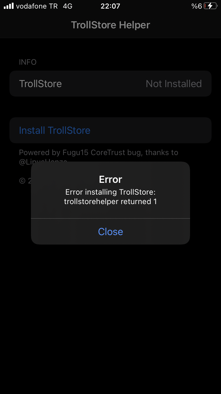 help me iphone 8 15.6.1 · Issue #295 · opa334/TrollStore · GitHub