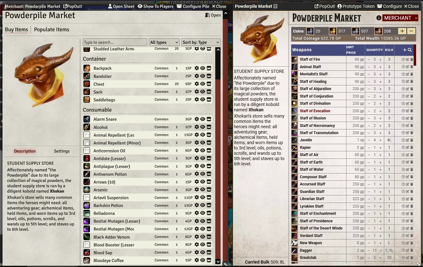 [BUG] - [pf2] - version 2.6.3 - in merchant mode only a few items are ...