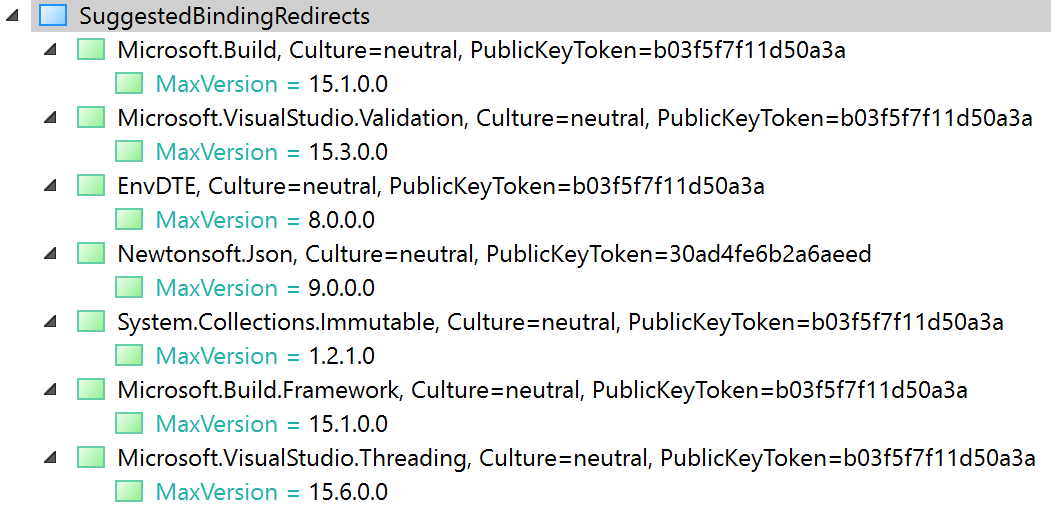 MaxVersion metadata isn't desplayed on SuggestedBindingRedirects items · Issue #176 ...